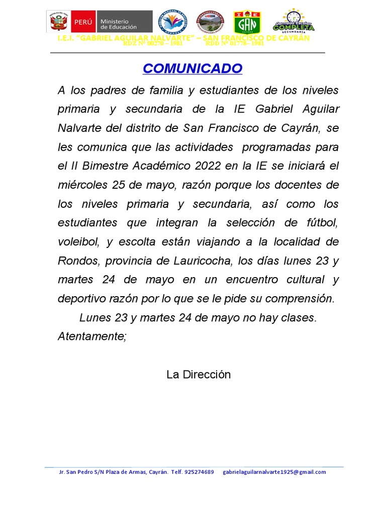 Comunicado 2022 | PDF