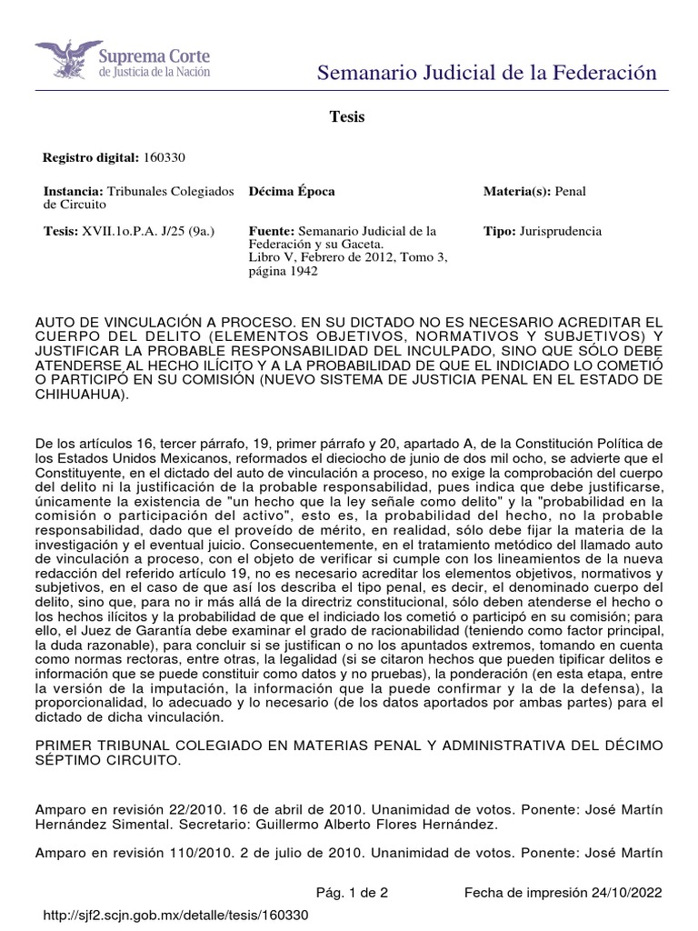SCJN - Jurisprudencia Penal160330 | PDF | Derecho penal | Caso de ley