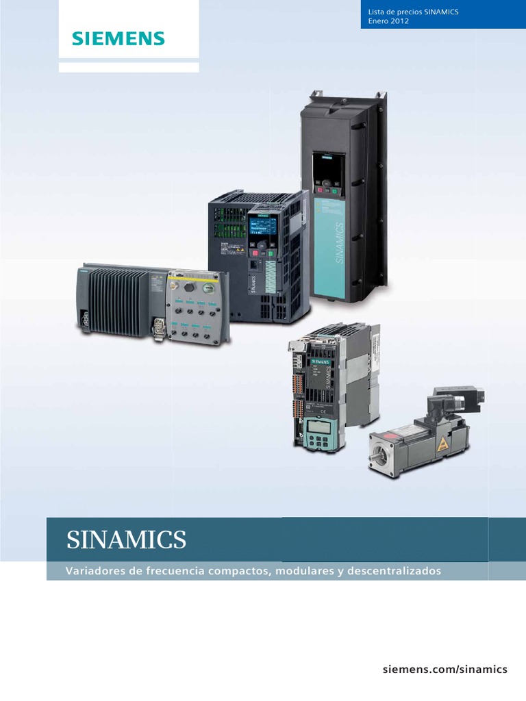 Variadores Siemens Sinamics s | PDF | Uso eficiente de energía | Ingenieria Eléctrica