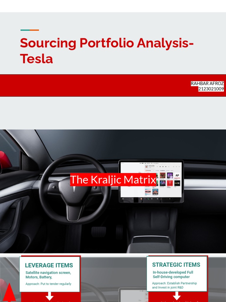 Sourcing Portfolio Analysis - Tesla - 2 | PDF