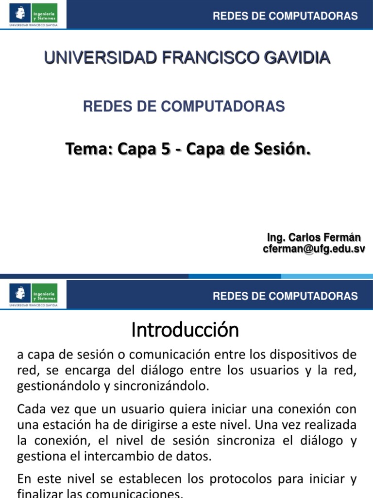 -Capa 5 - Sesión | PDF | Red de computadoras | Modelo osi