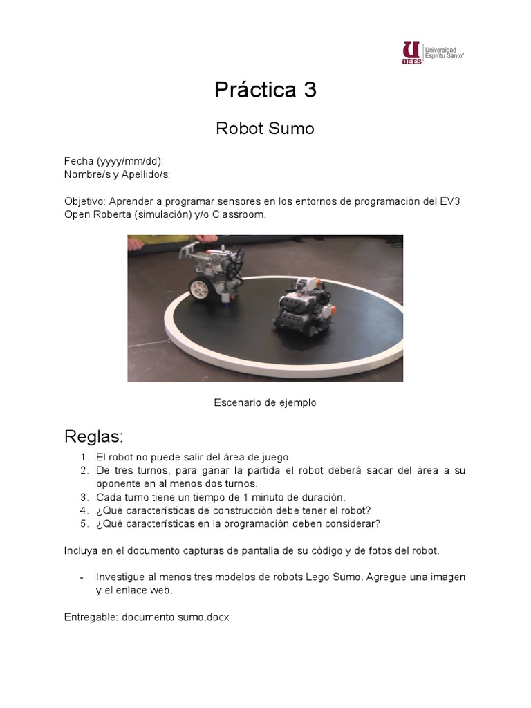 Practica 03 - Robot Sumo | PDF