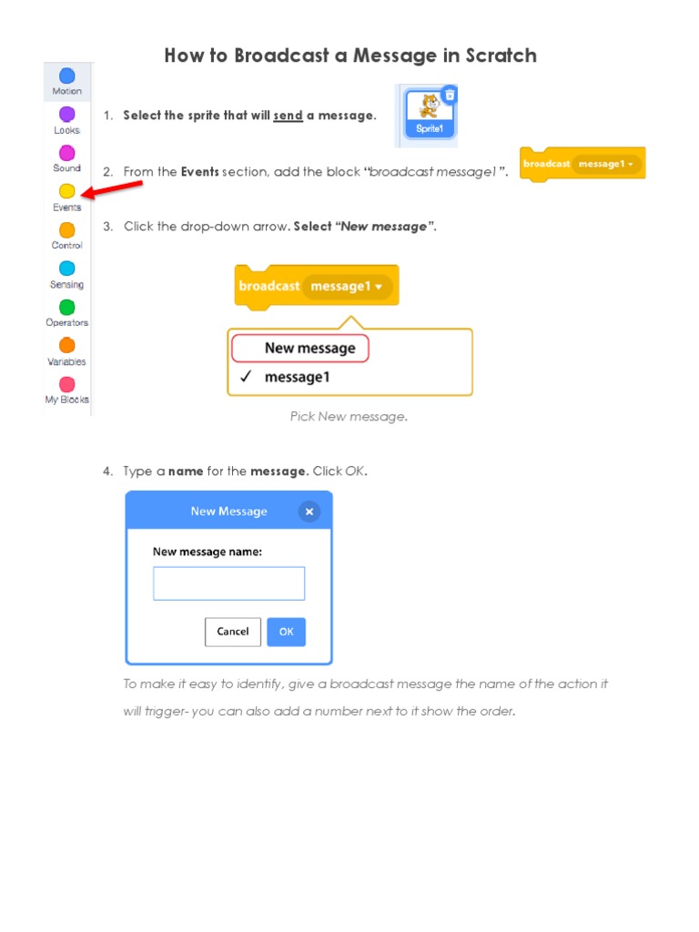 Scratch Messaging Guide for Kids | PDF | Career & Growth | Computers