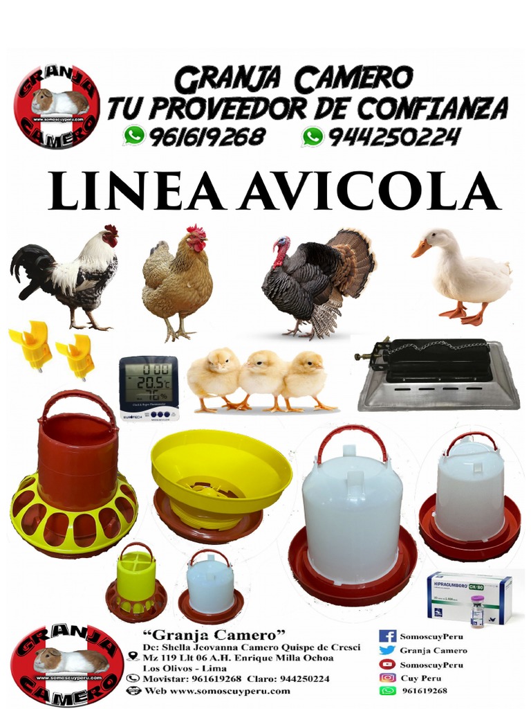 Catalogo Linea Avicola Actualizado 20-08-2022 | PDF