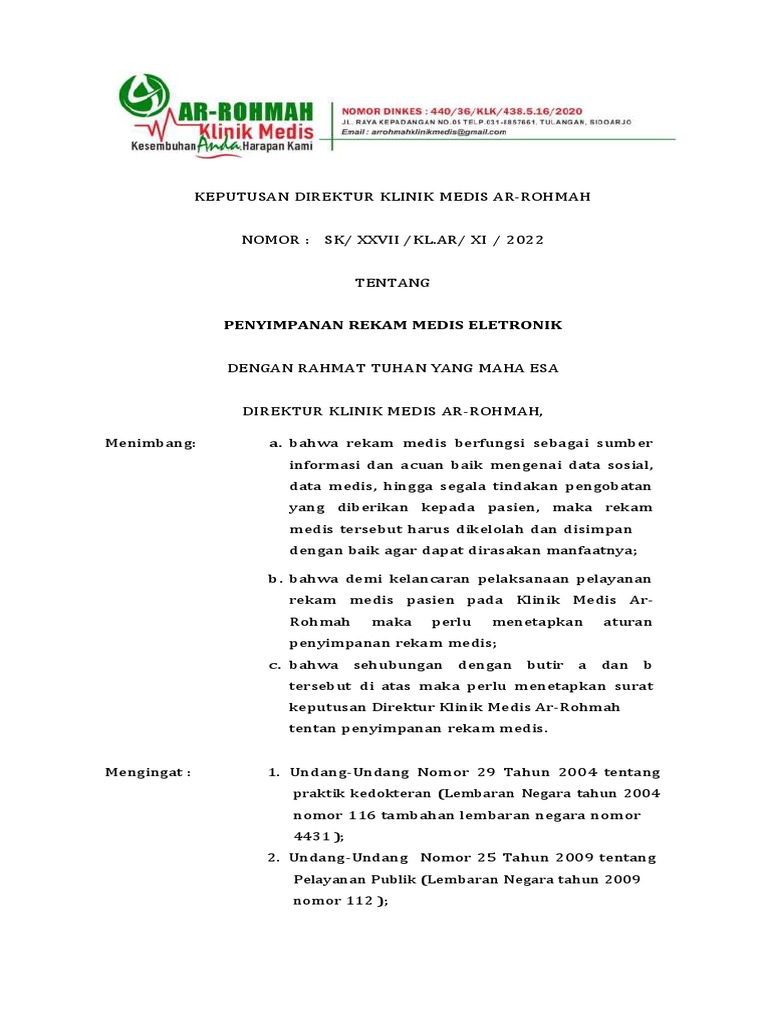 SK Penyimpanan Rme Baru | PDF