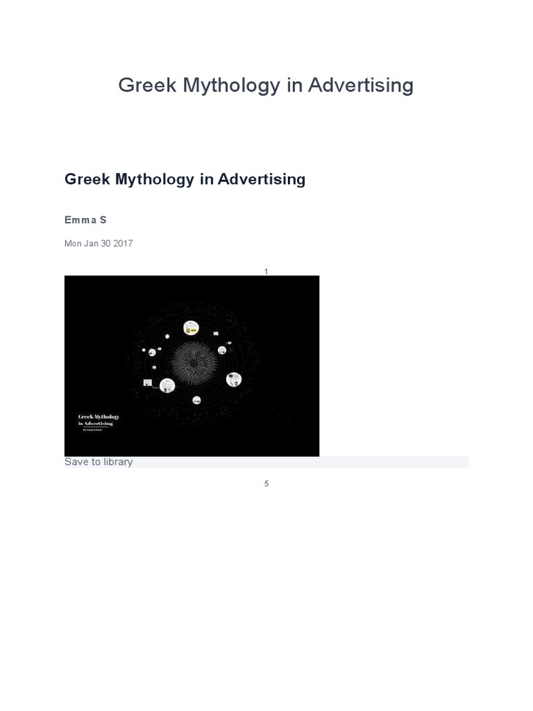Greek Mythology in Ads | PDF | Foreign Language Studies