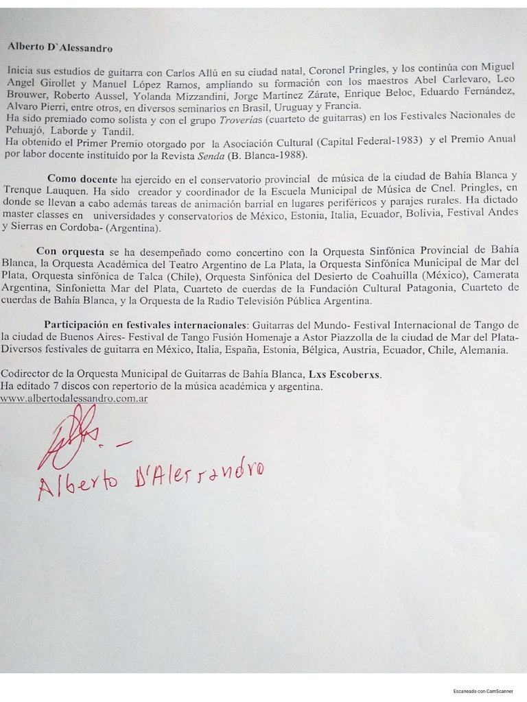 CV Alberto D Alessandro - Alberto D'Alessandro | PDF