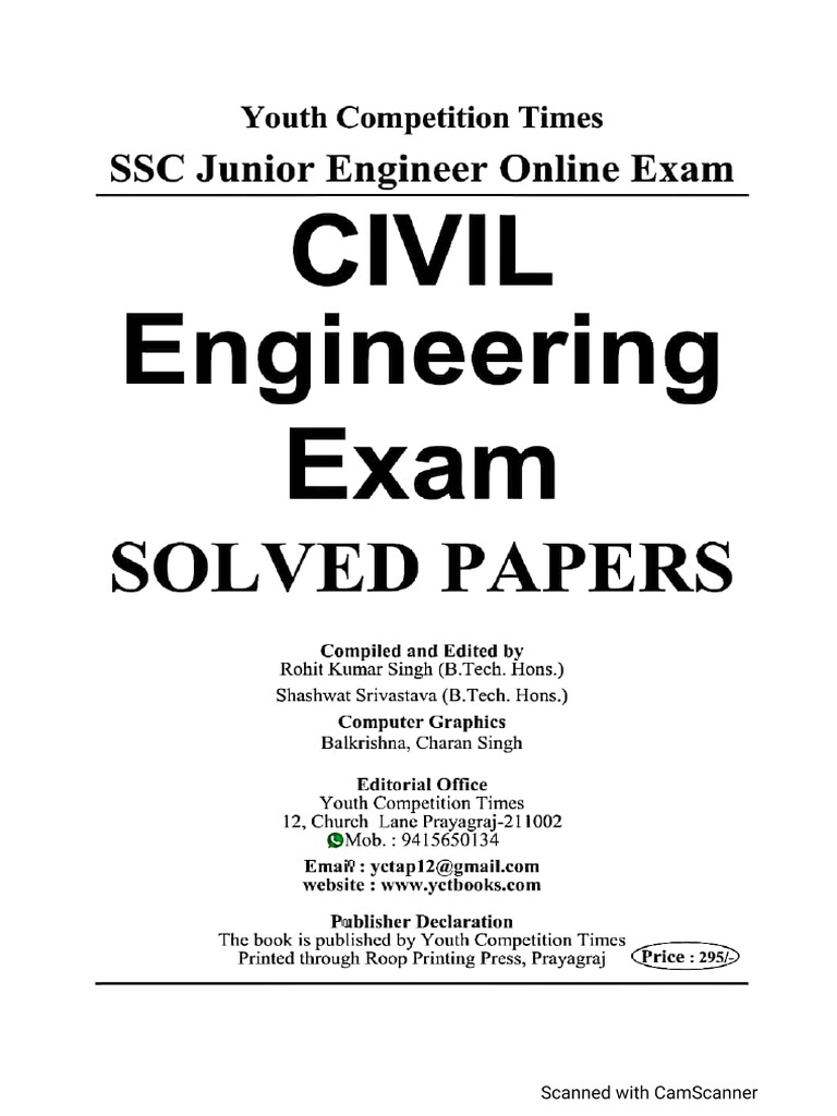 Youth Compitition SSC JE PYQ | PDF