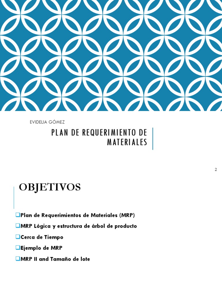 Plan de Requerimiento de Materiales | PDF | Planificación | Inventario