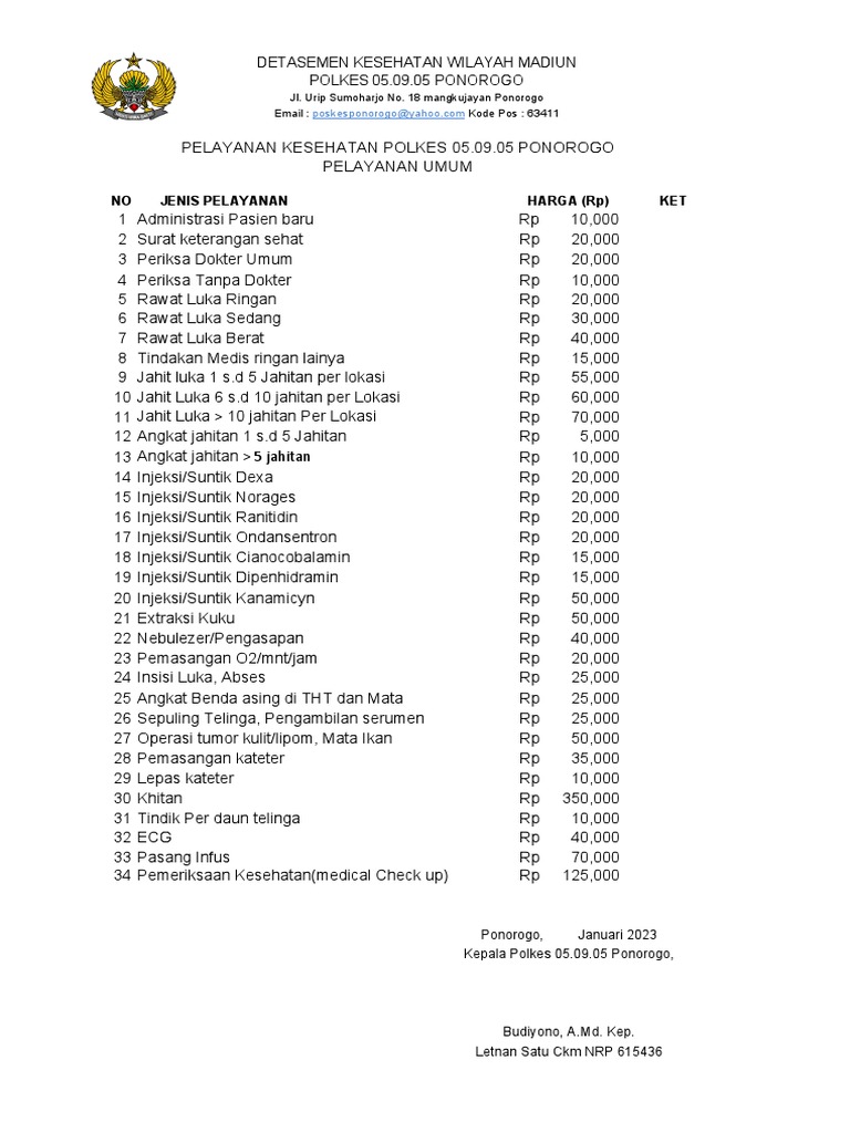 ren tarif layanan | PDF