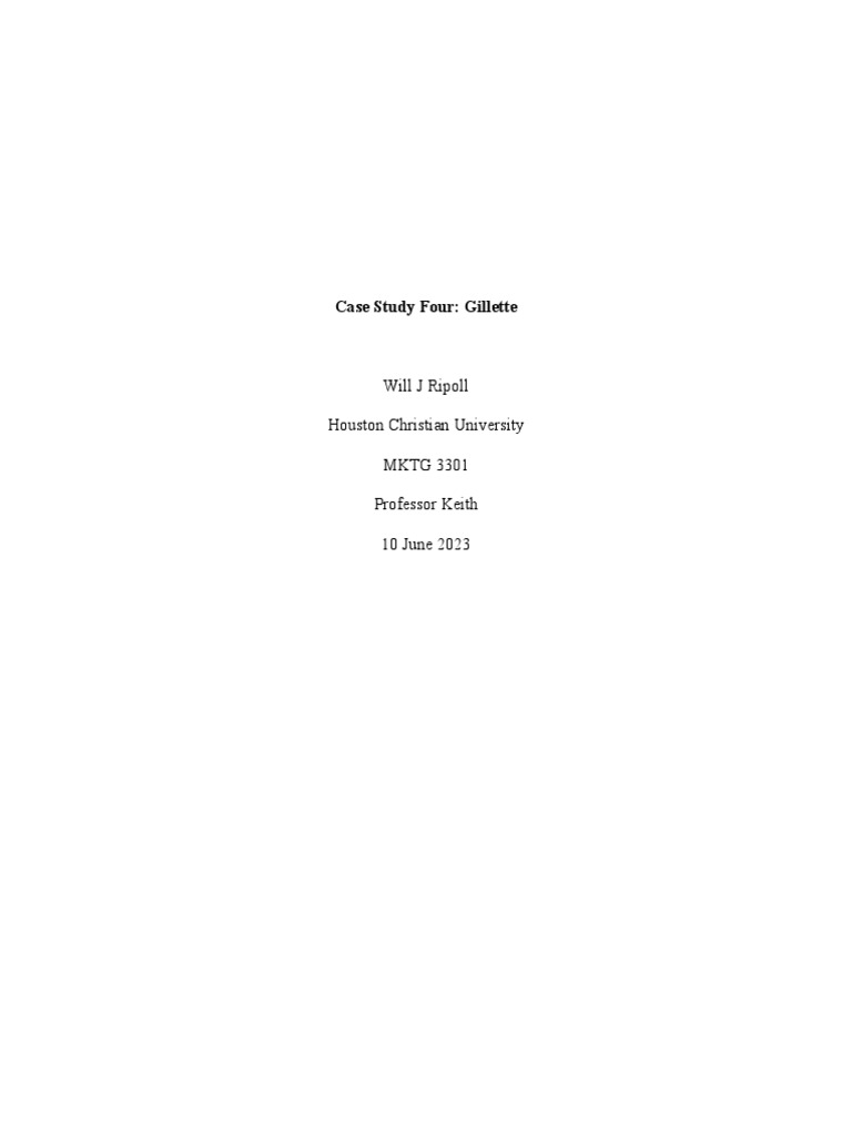 Case Study Four MKTG | PDF