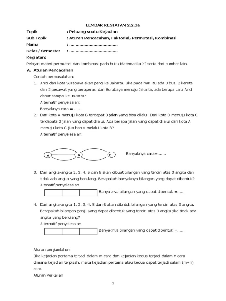 (Aturan Pencacahan) MTK | PDF