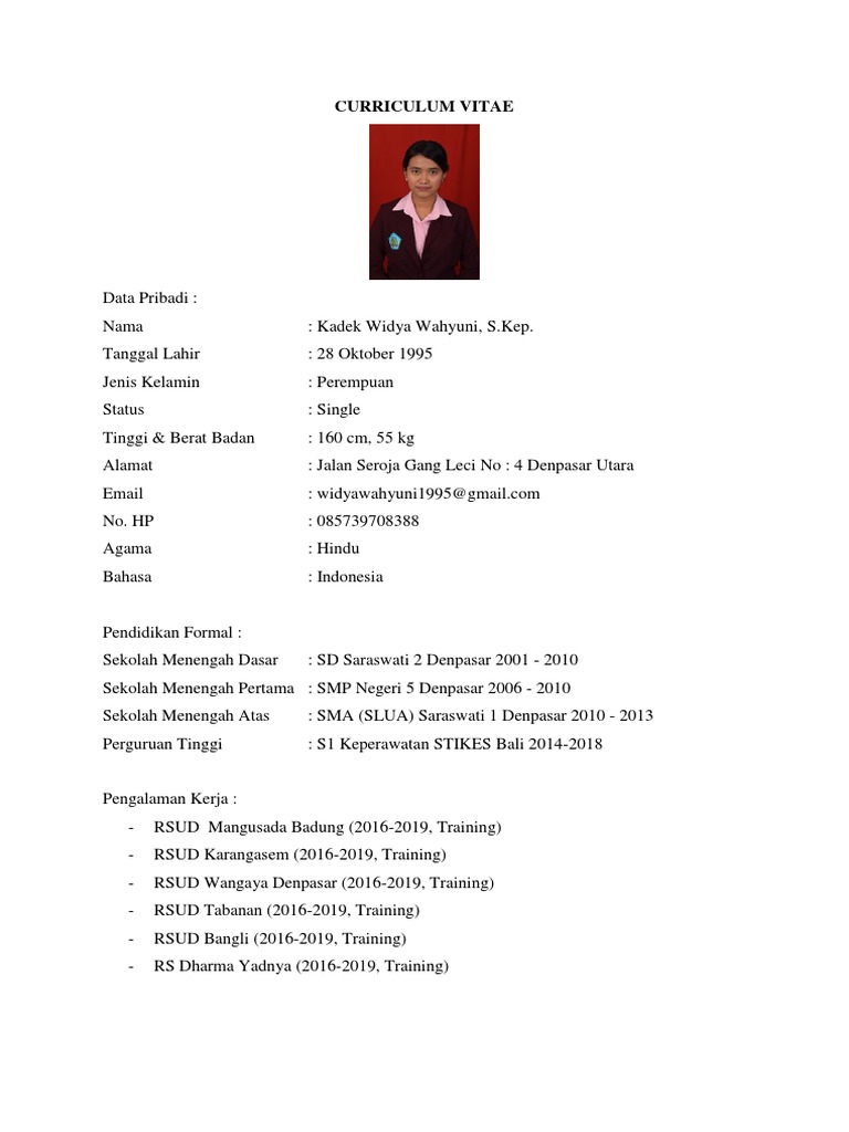CV Widya PDF | PDF