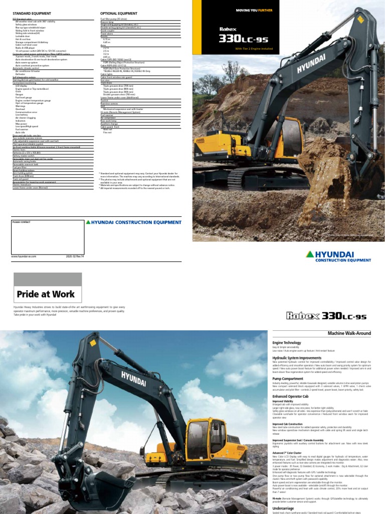 Brochure Hyundai R330LC-9S | PDF | Pump | Valve