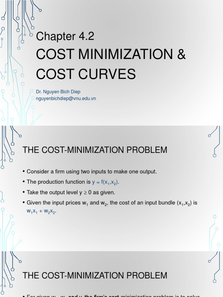 Ch4.2 Cost Minimization | PDF