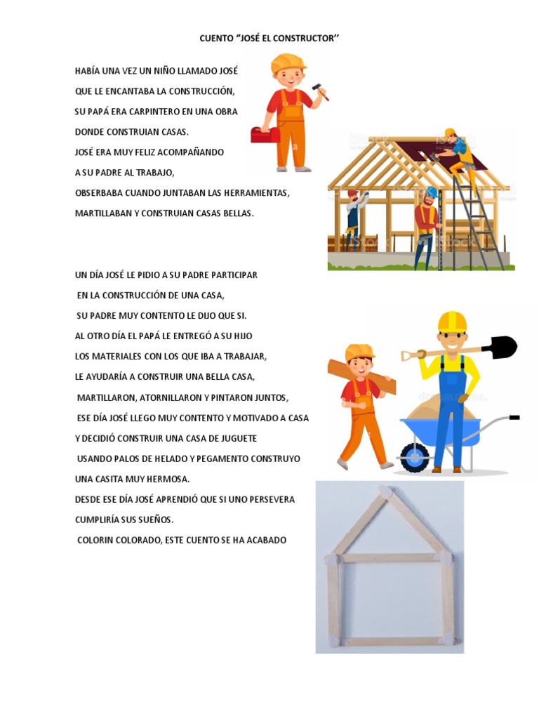 Cuento Jose Constructor | PDF | Hogar, jardinería y bricolaje