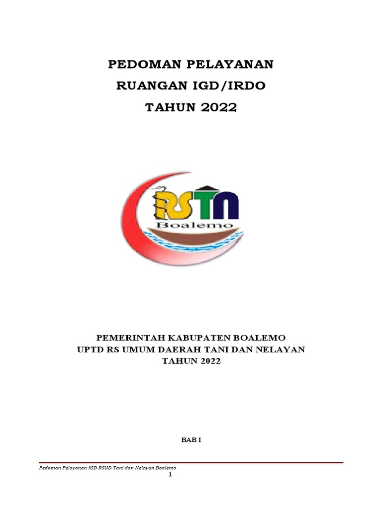 Pedoman Pelayanan Igd RSTN | PDF