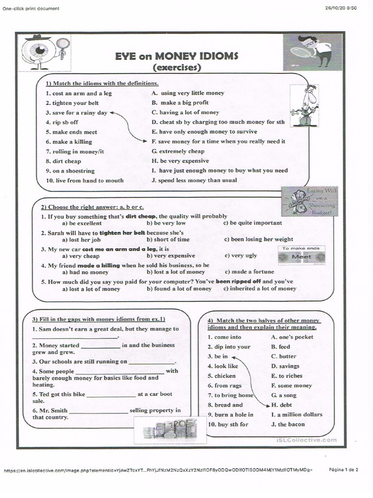 Money Idioms | PDF