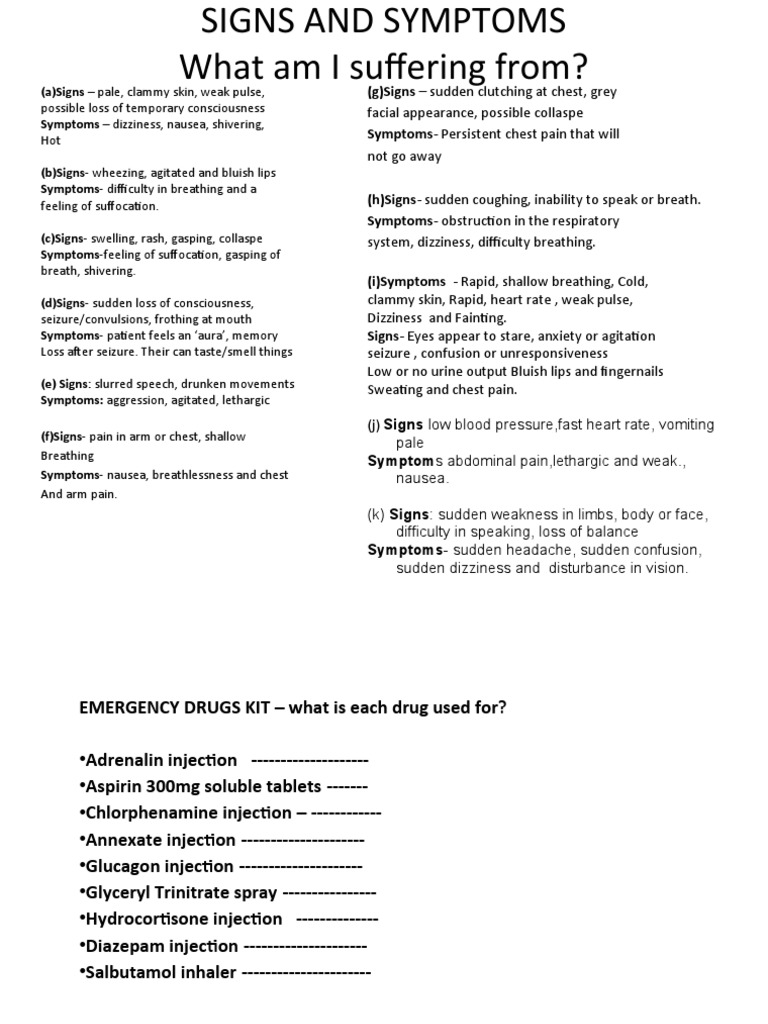 Signs and Symptoms | PDF | Epidemiology | Clinical Medicine