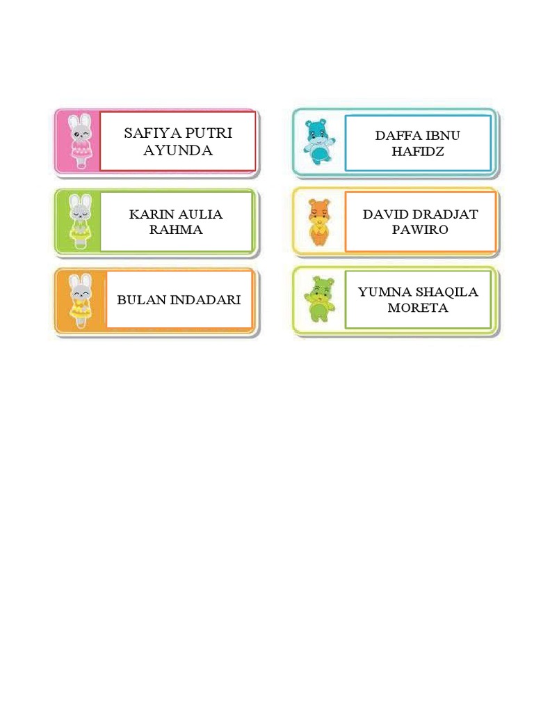 Tempelan Raport KELAS 1 | PDF