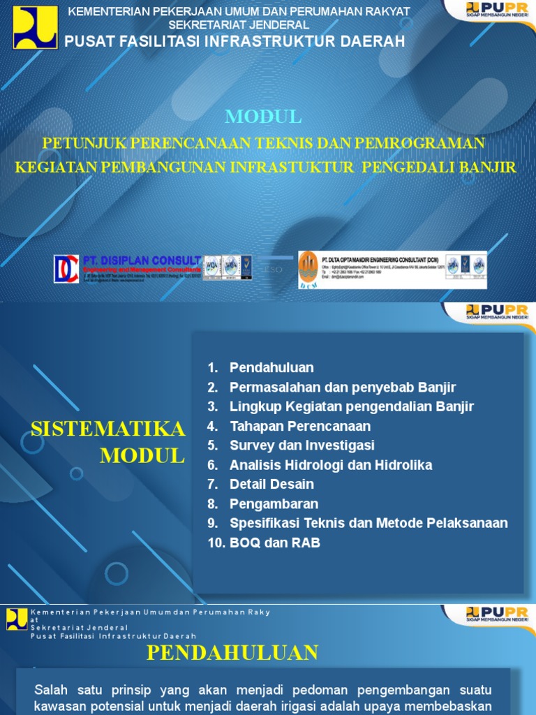 Modul Petunjuk Perencanaan Pengendalian Banjir R | PDF