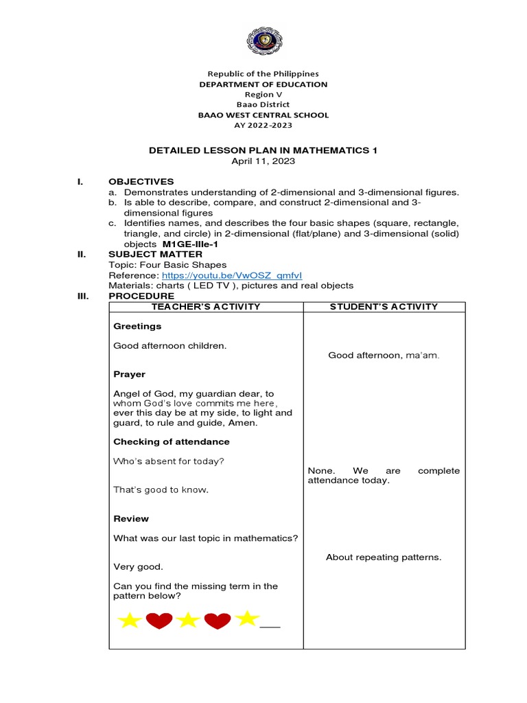 DLP Math 1 | PDF | Shape | Triangle