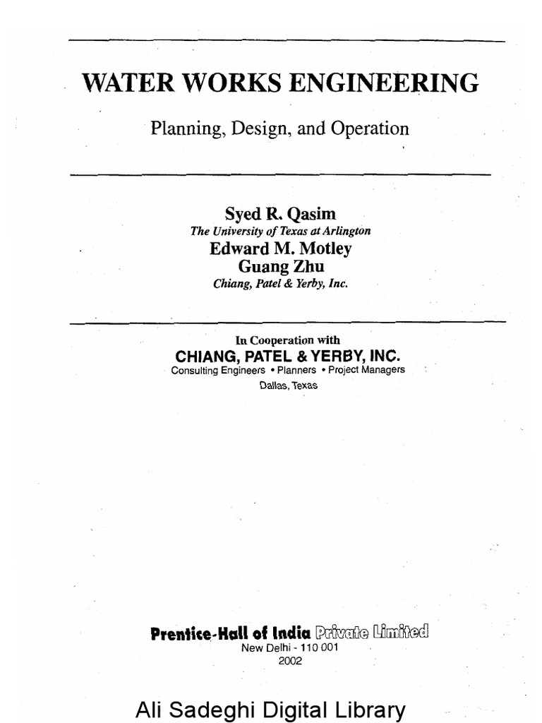 Water Works Engineering - Planning, Design and Operations | PDF ...