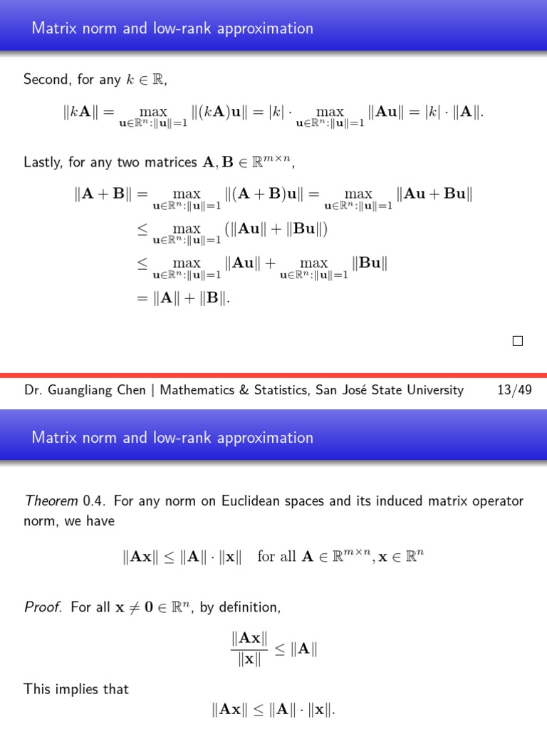 Lec7matrixnorm Part2 | PDF | Matrix (Mathematics) | Mathematical Concepts