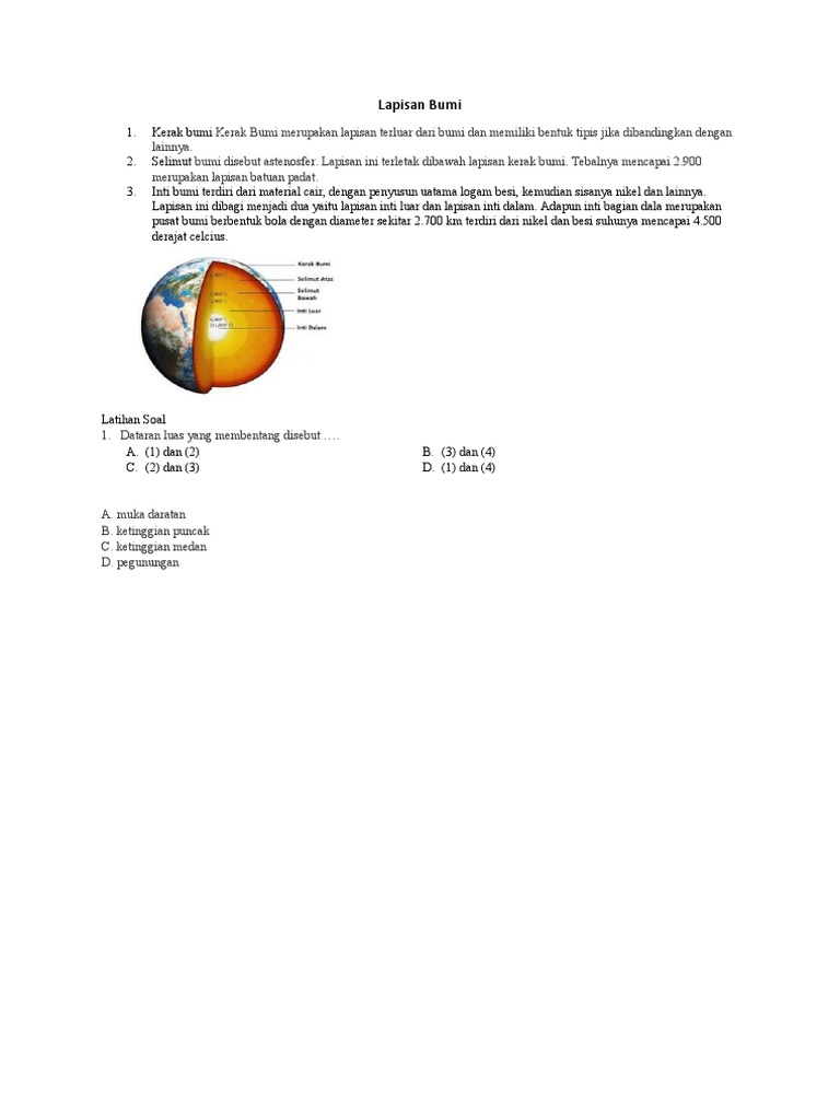 Struktur dan Lapisan Bumi | PDF | Sains & Matematika