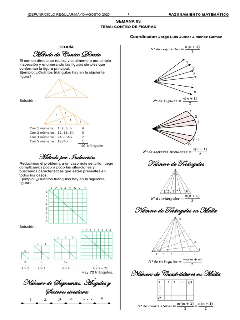 s3a Raz Matemático Conteo de Figuras | PDF | Triángulo | Geometría