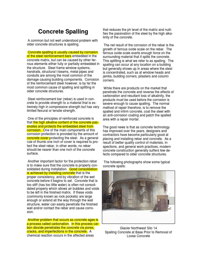 Causes of Concrete Spalling | PDF | Concrete | Reinforced Concrete