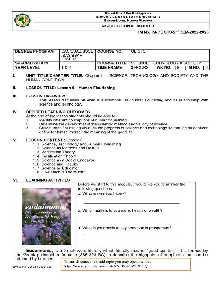 GE STS Module 6 | PDF | Falsifiability | Experiment