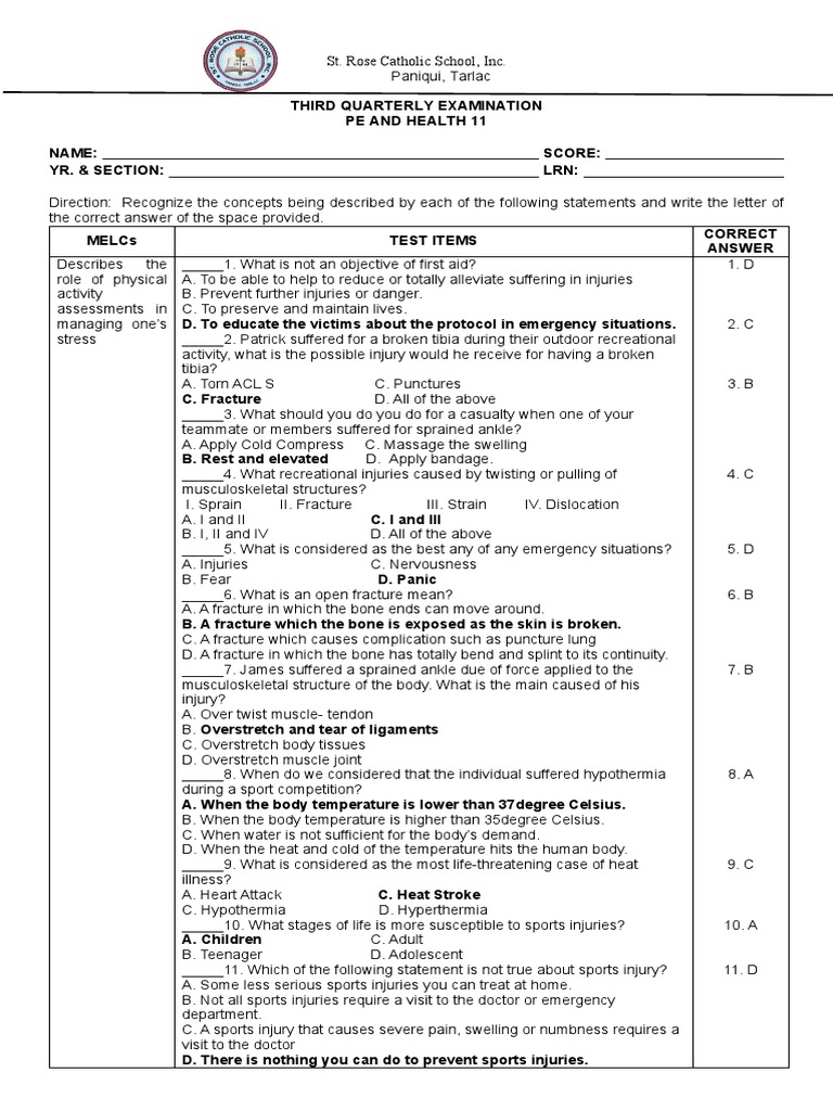 G11 3RD Quarter Tos 2023 | PDF