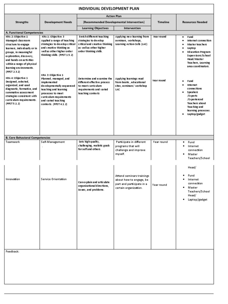 Individual Development Plan Overview | PDF