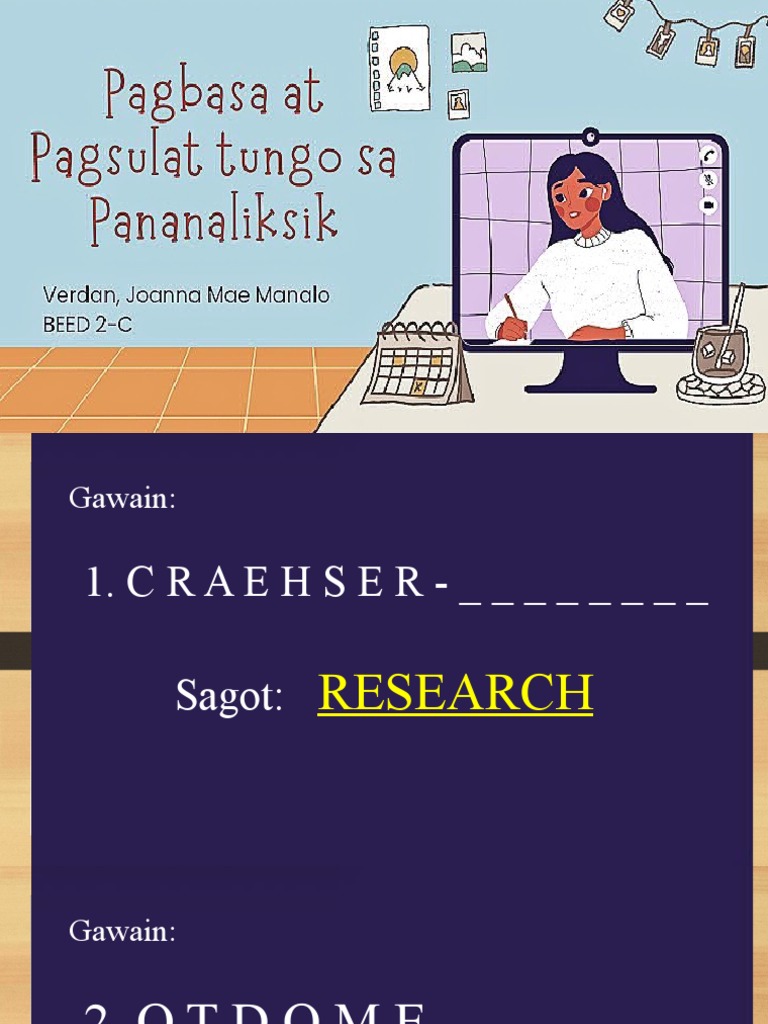 Pagbasa at Pagsulat Tungo Sa Pananaliksik | PDF