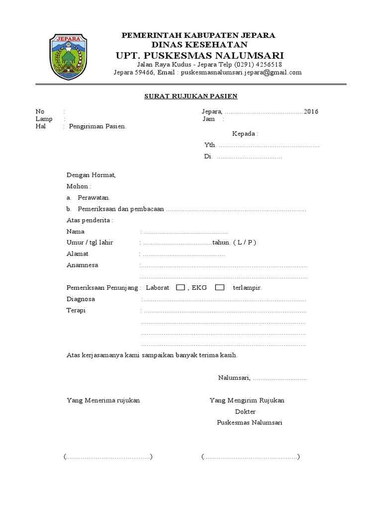 Form Surat Rujukan | PDF