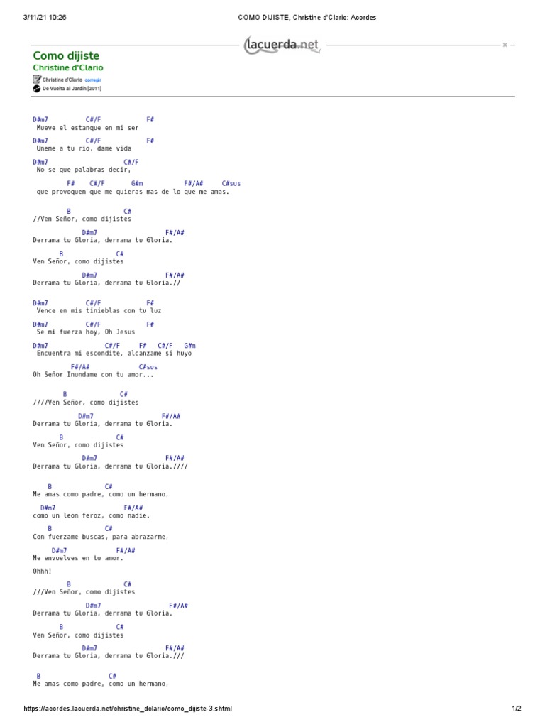 Como Dijistes Acordes | PDF
