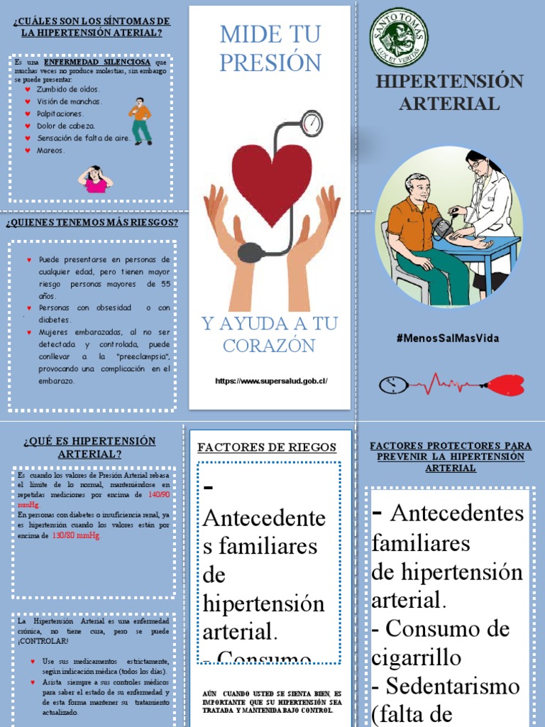 Tríptico sobre Hipertensión Arterial | PDF | Hipertensión | Medicina