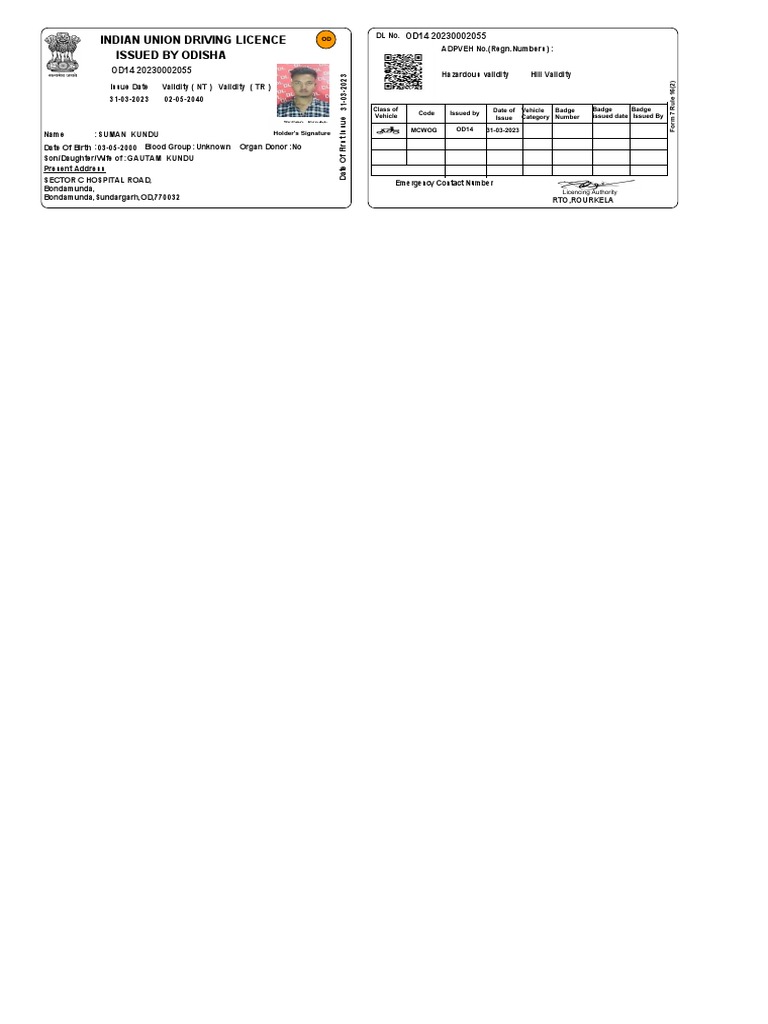 Form Seven Pdf Driving Vehicle Operation