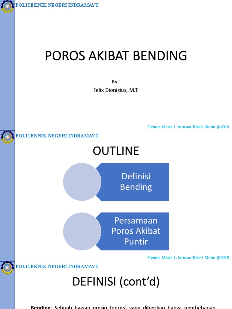 Pertemuan 5 - Poros Akibat Bending | PDF
