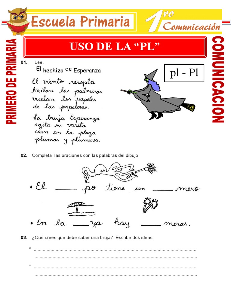 Uso de La PL para Primero de Primaria | PDF