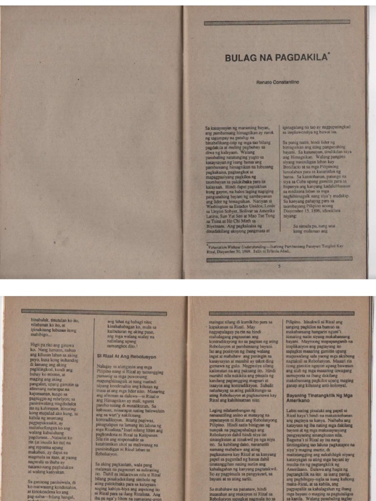 Constantino_Bulag Na Pagdakila | PDF