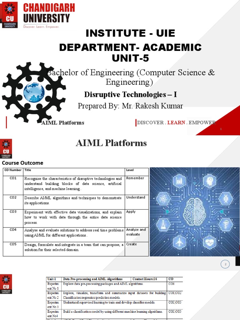 DT-1. Familiarization with AIML platforms | PDF | Artificial ...