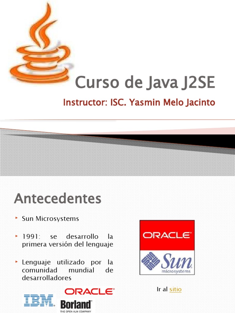 Curso de Java J2SE | PDF | Java (lenguaje de programación) | máquina ...