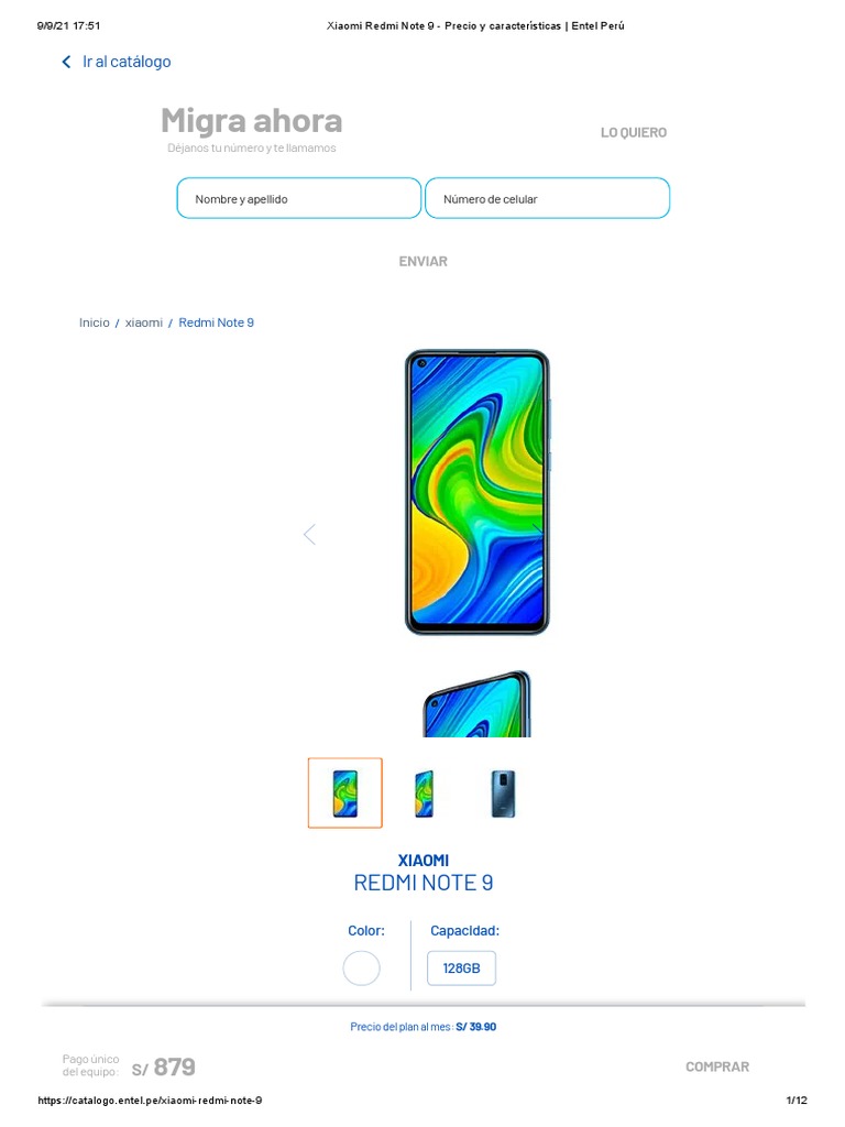 Precio y características del Redmi Note 9 | PDF