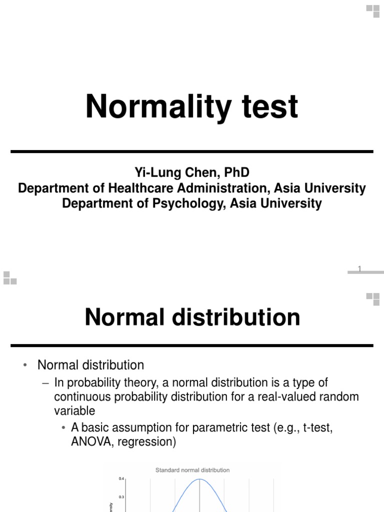 Normality Test | PDF
