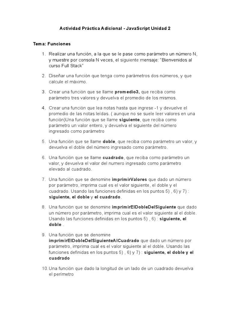 Actividad Práctica - JavaScript Unidad 2 | PDF | Script Java ...