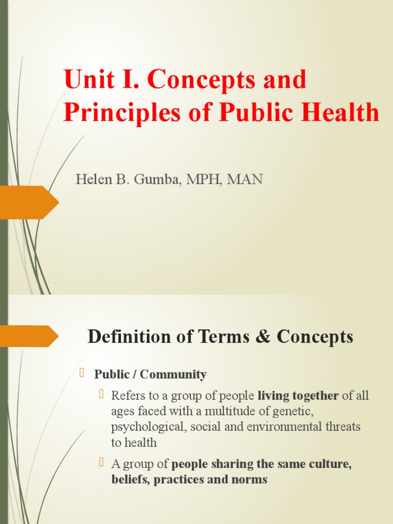 Concepts and Principles of Public Health | PDF | Nursing | Preventive ...