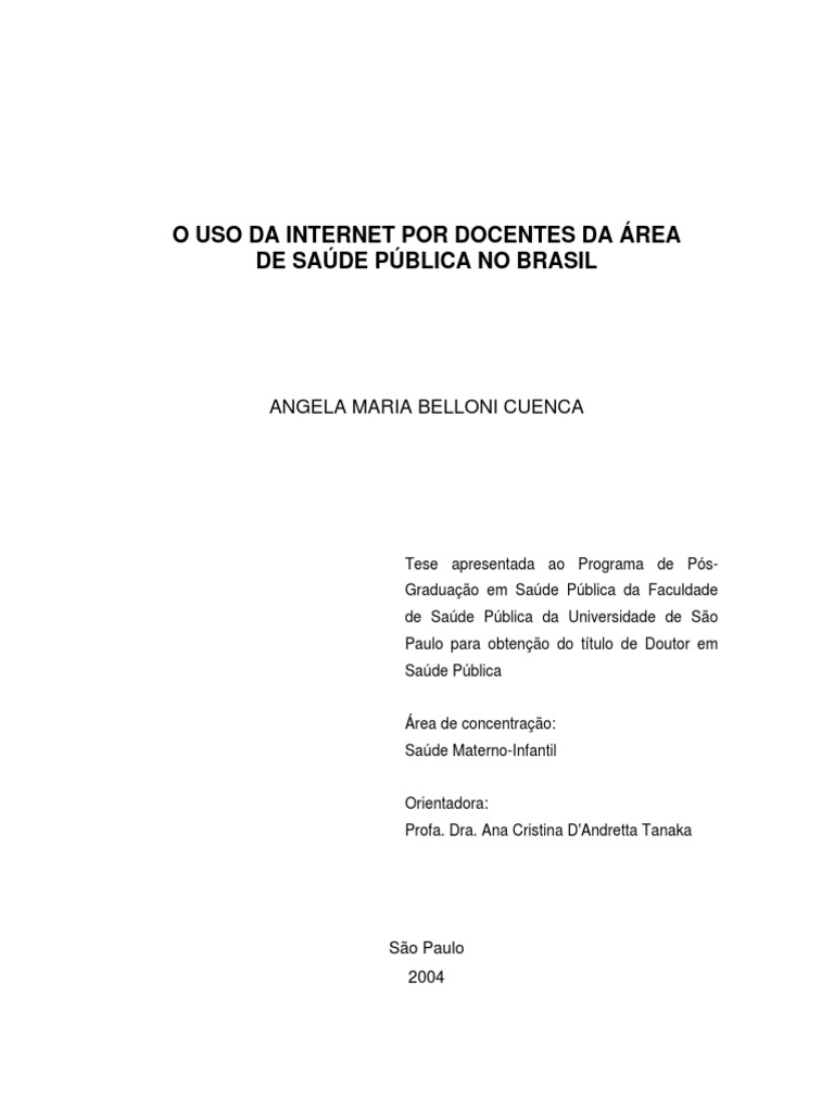 Angela Maria Belloni Cuenca | PDF | Internet | Sites
