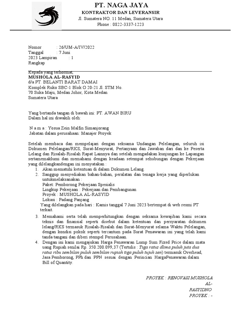 Contoh Dokumen Administrasi | PDF